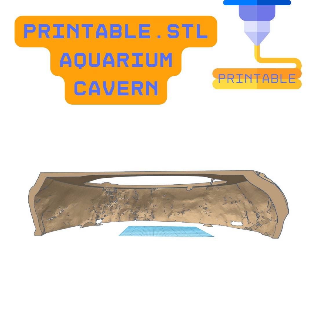 3D Printable Aquarium/terrarium Aquascape Underground Cavern Cave for ...