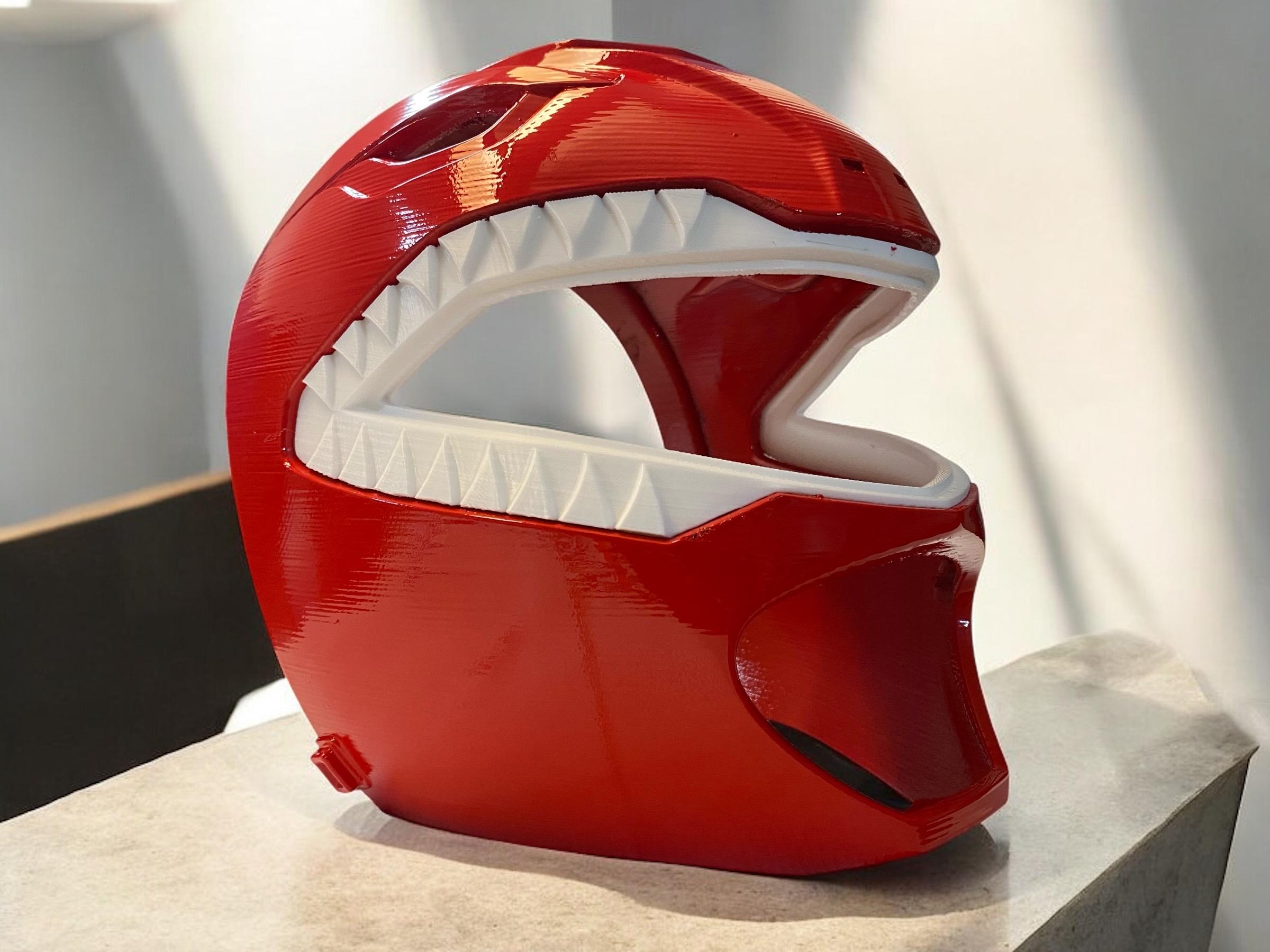 Wearable Red Ranger Inspired Helmet 3D Printed DIY Kit Shell Classic ...