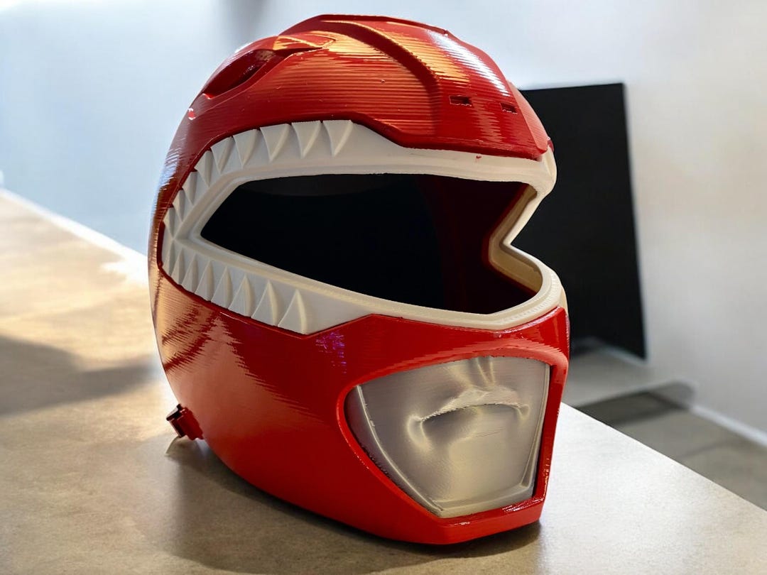 Wearable Red Ranger Inspired Helmet 3D Printed DIY Kit Shell Classic ...