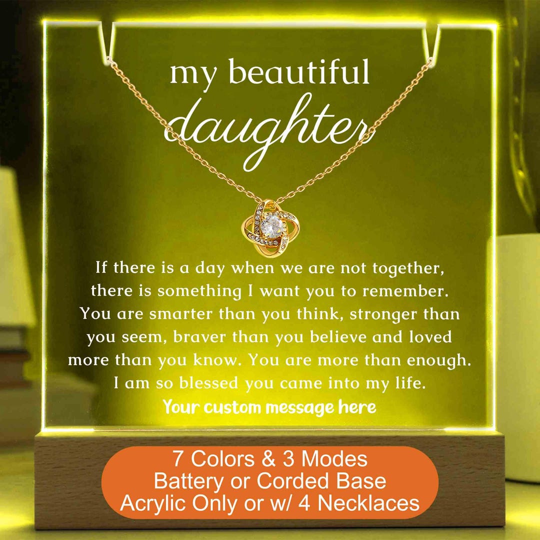 Personalized Gift for Daughter Custom Acrylic Plaque LED Light to My ...