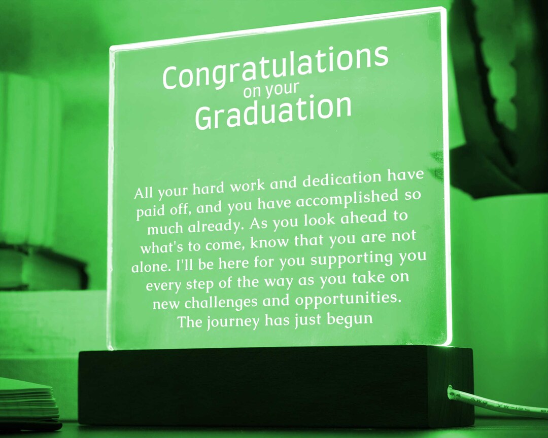 Personalized Class of 2024 Custom Acrylic Plaque With LED Light ...