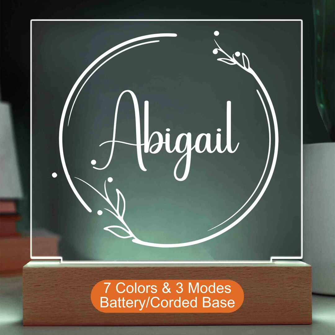 Personalized Acrylic Plaque LED Light Sister Gift Custom Acrylic Plaque ...