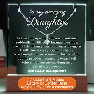 Personalized Gift for Daughter Custom Acrylic Plaque With LED Light to ...