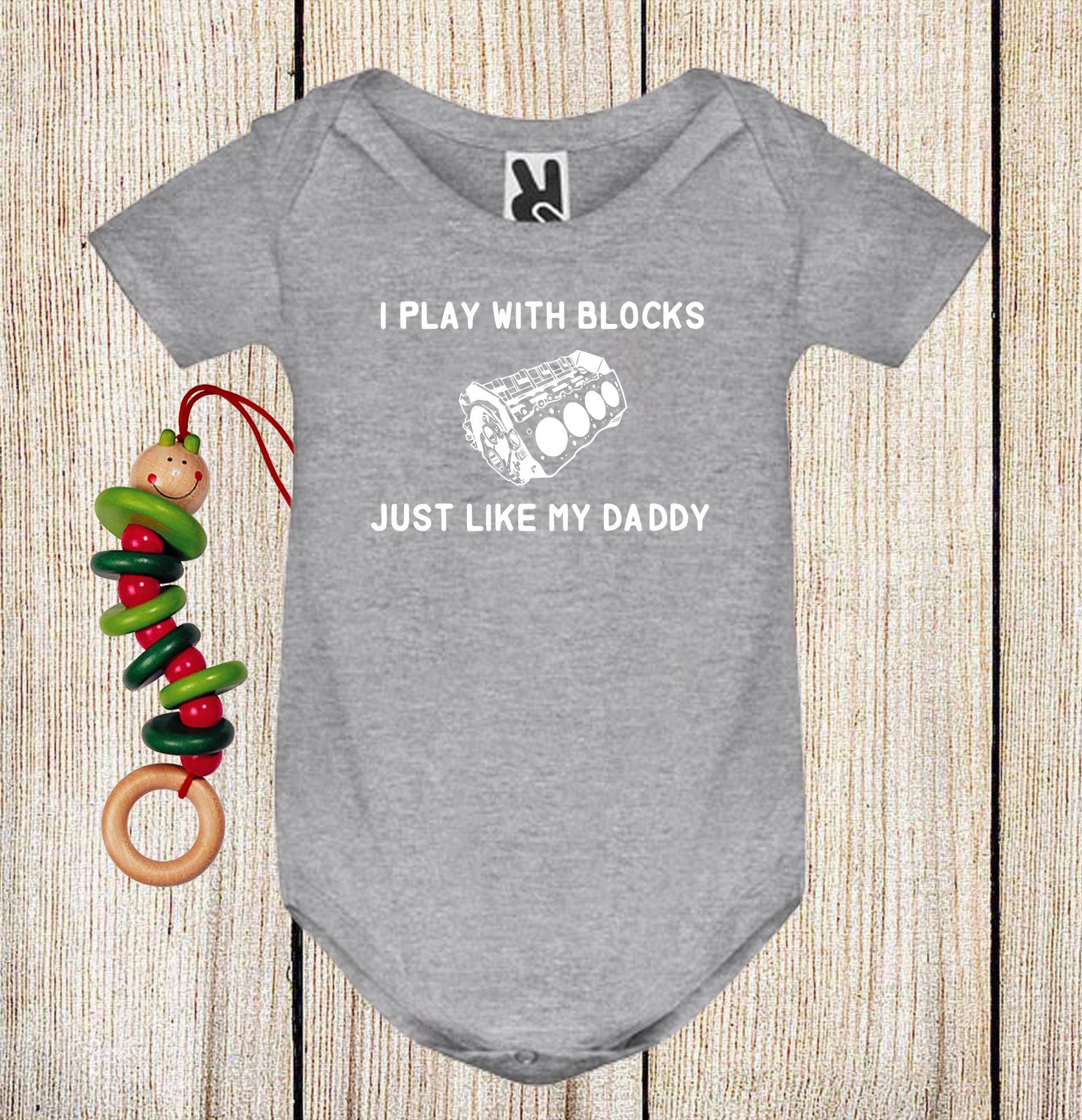 Mechanic Blocks Baby Bodysuit, Daddy Mechanic, Future Blockhead, Funny ...
