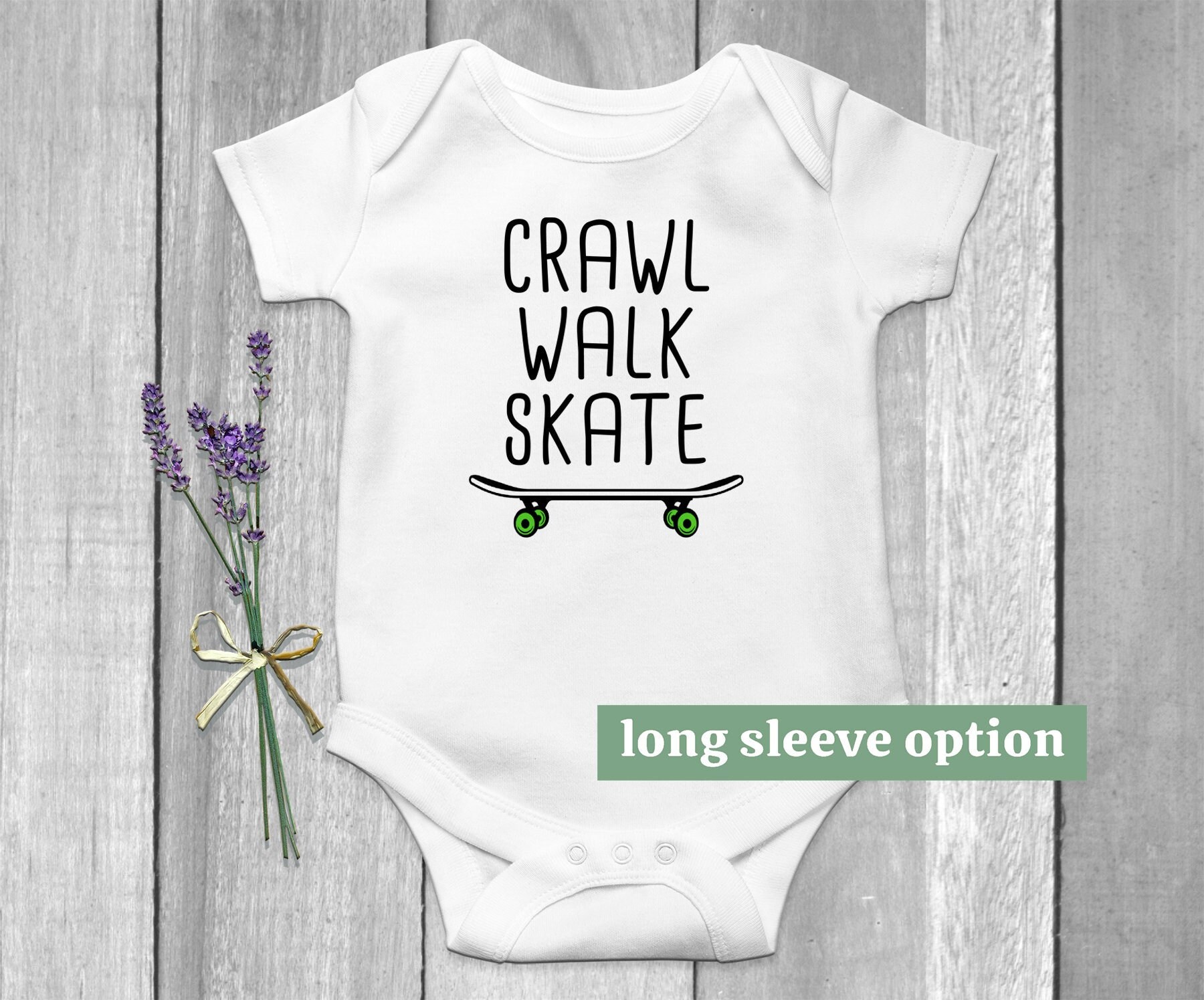 Skateboard Baby Bodysuit, Crawl Walk Skate, Future Skater, Skating ...