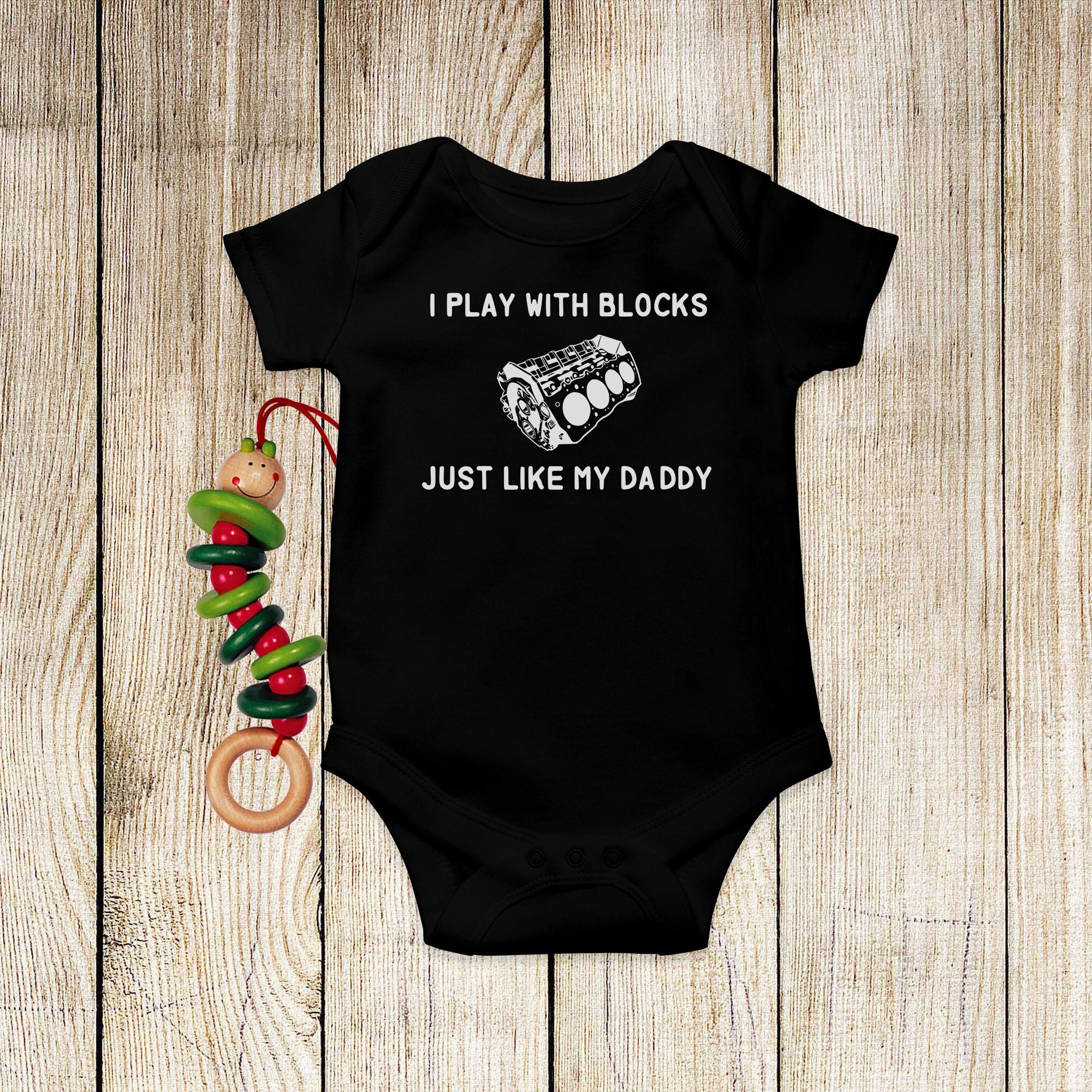 Mechanic Blocks Baby Bodysuit, Daddy Mechanic, Future Blockhead, Funny ...