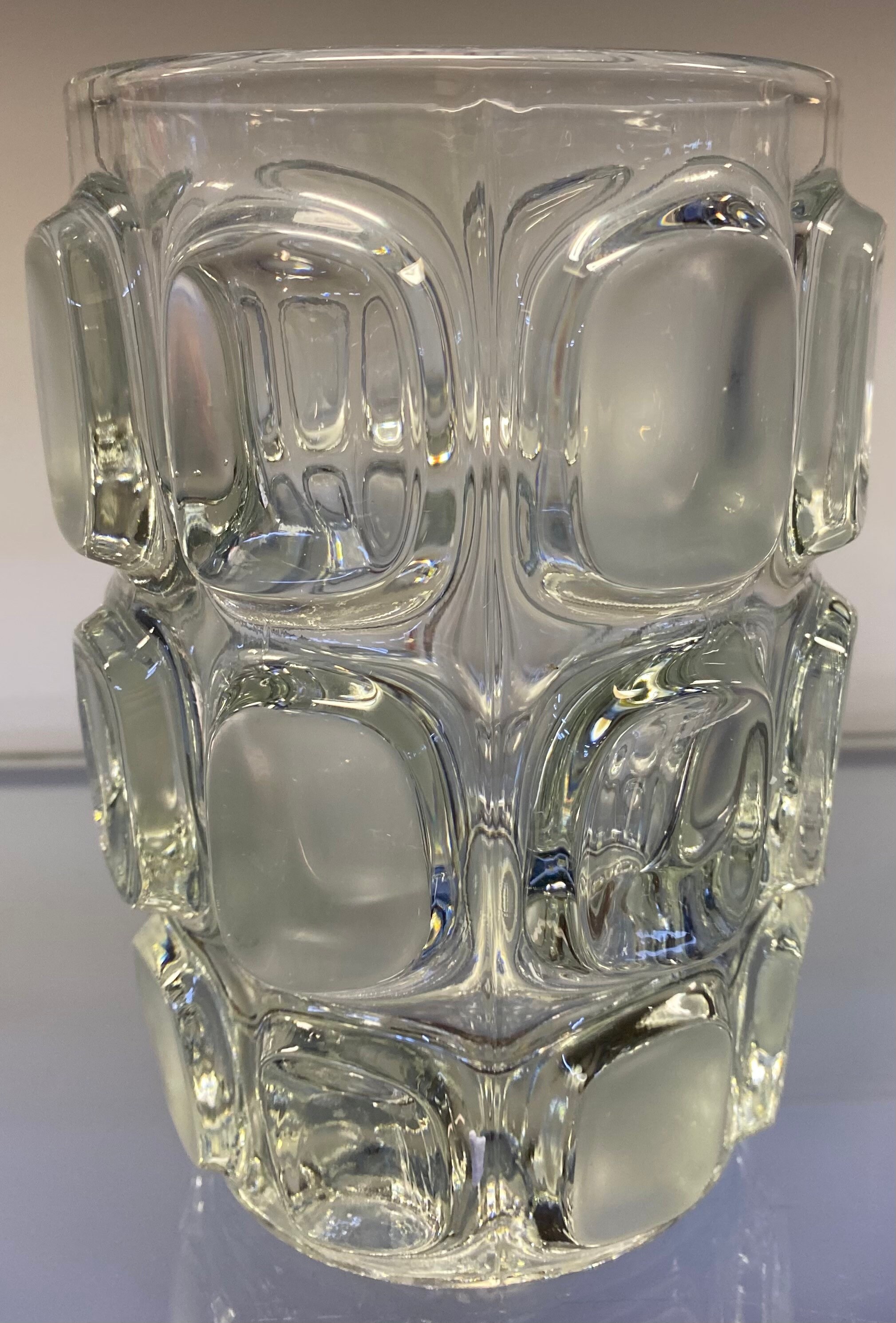 1960s Frantisek Viszer Czech Clear Glass Block Vase MCM - Etsy