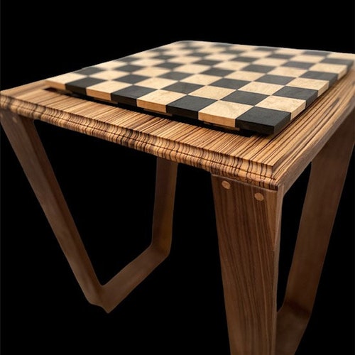 Handmade Chess Table Chess Board With Walnut and Chestnut - Etsy