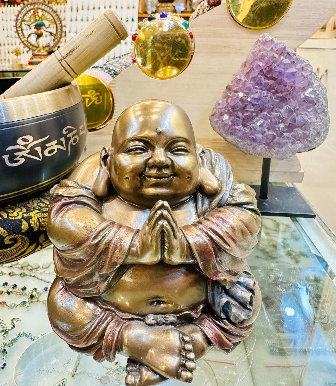 4.5" Inch Laughing Buddha Statue, Chinese Fat Buddha Idol, Budai Monk ...