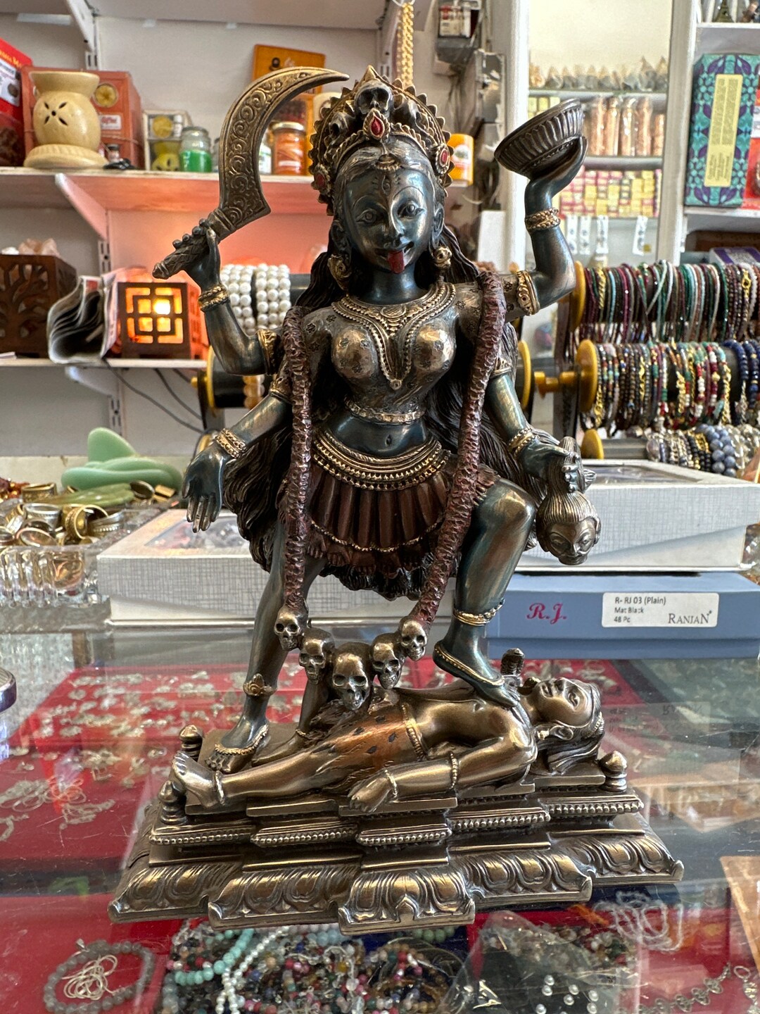 Bronze Kali Statue,height: 19 Centimeters Goddess Kali Statue With ...