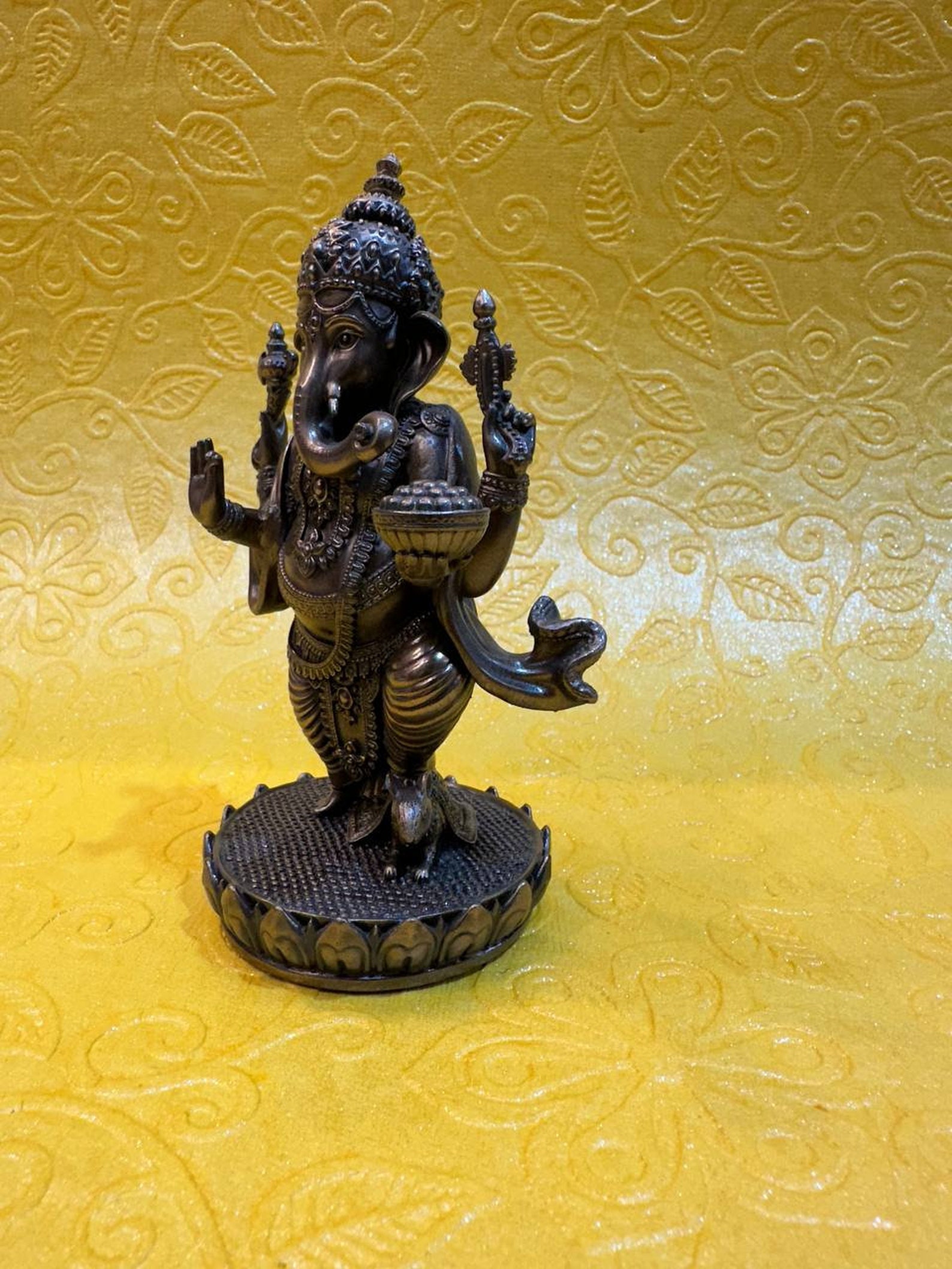 Bronze Dancing Ganesha Statue, 5.5CM Ganesh Statue, Bronze , Ganesh ...
