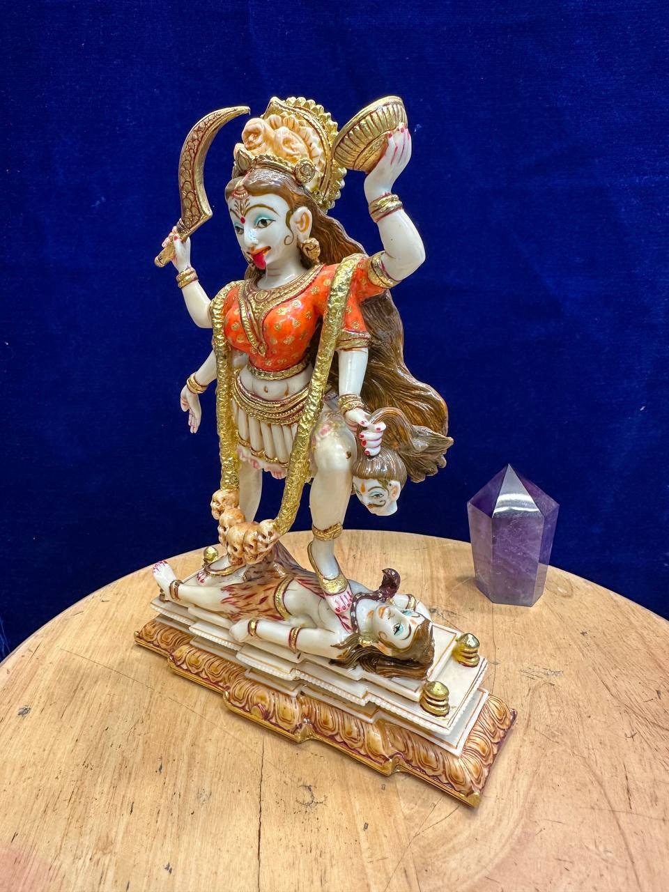 Kali Statue, 19 CM Kali Goddess Statue, Marble Kali Parvati Statue ...