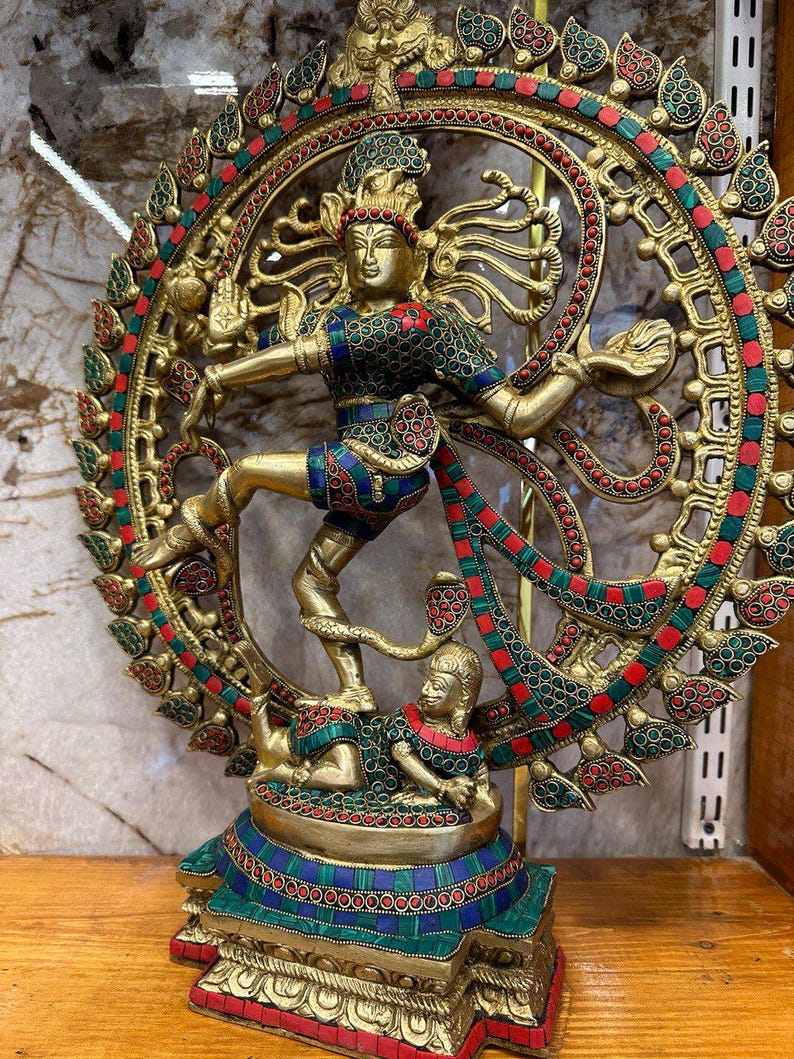 Divine Nataraja Shiva Brass Sculpture: Symbol of Cosmic Balance ...