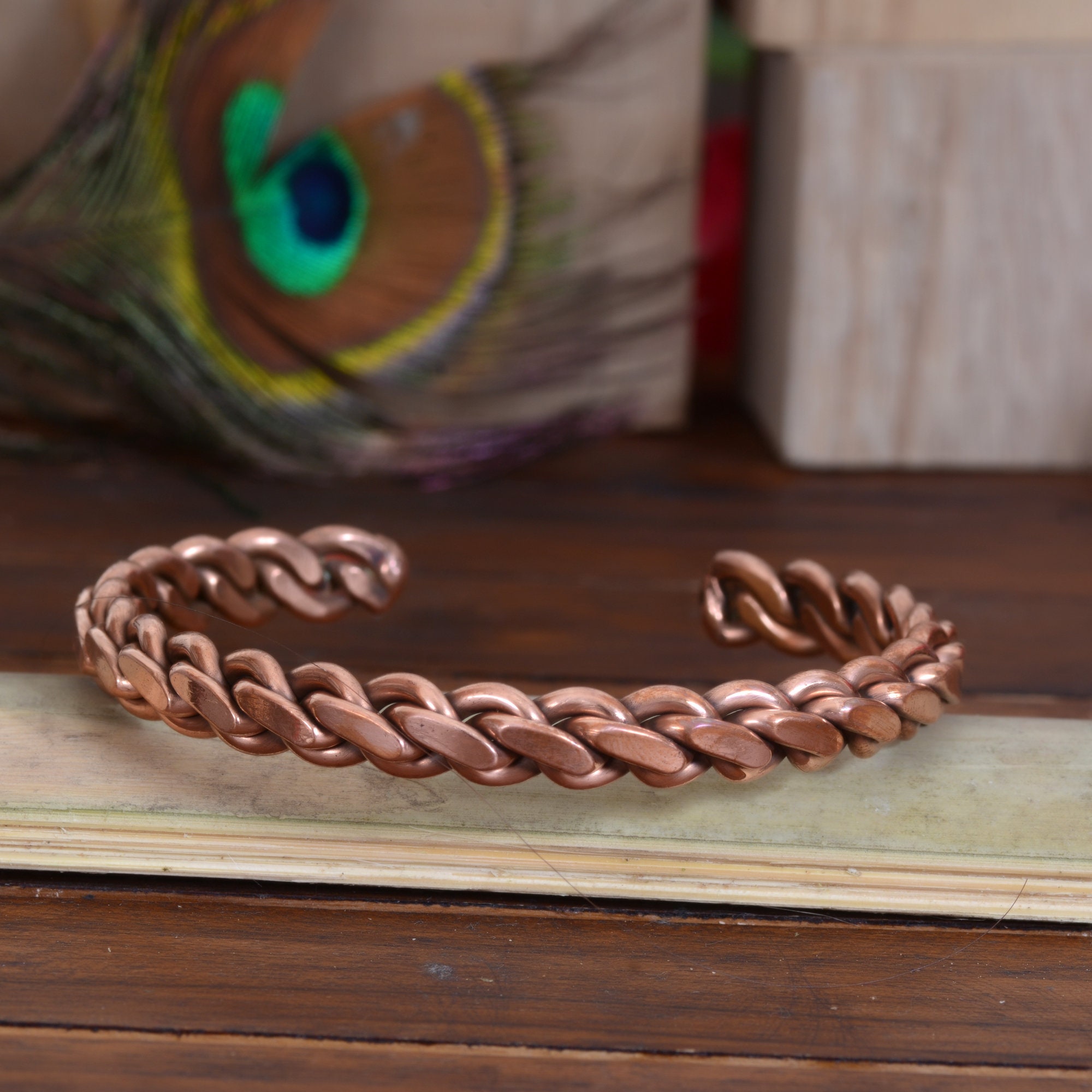 Pure Solid 100% Copper Handmade Bangle Bracelet, Copper Bangle ...