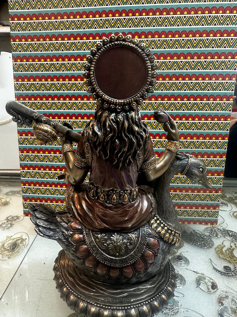 Saraswati Statue, 8 Inches Hindu Goddess of Knowledge, Saraswati on ...