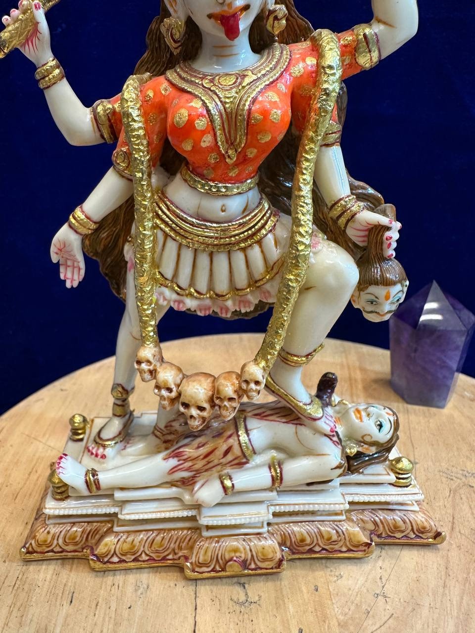 Kali Statue, 19 CM Kali Goddess Statue, Marble Kali Parvati Statue ...