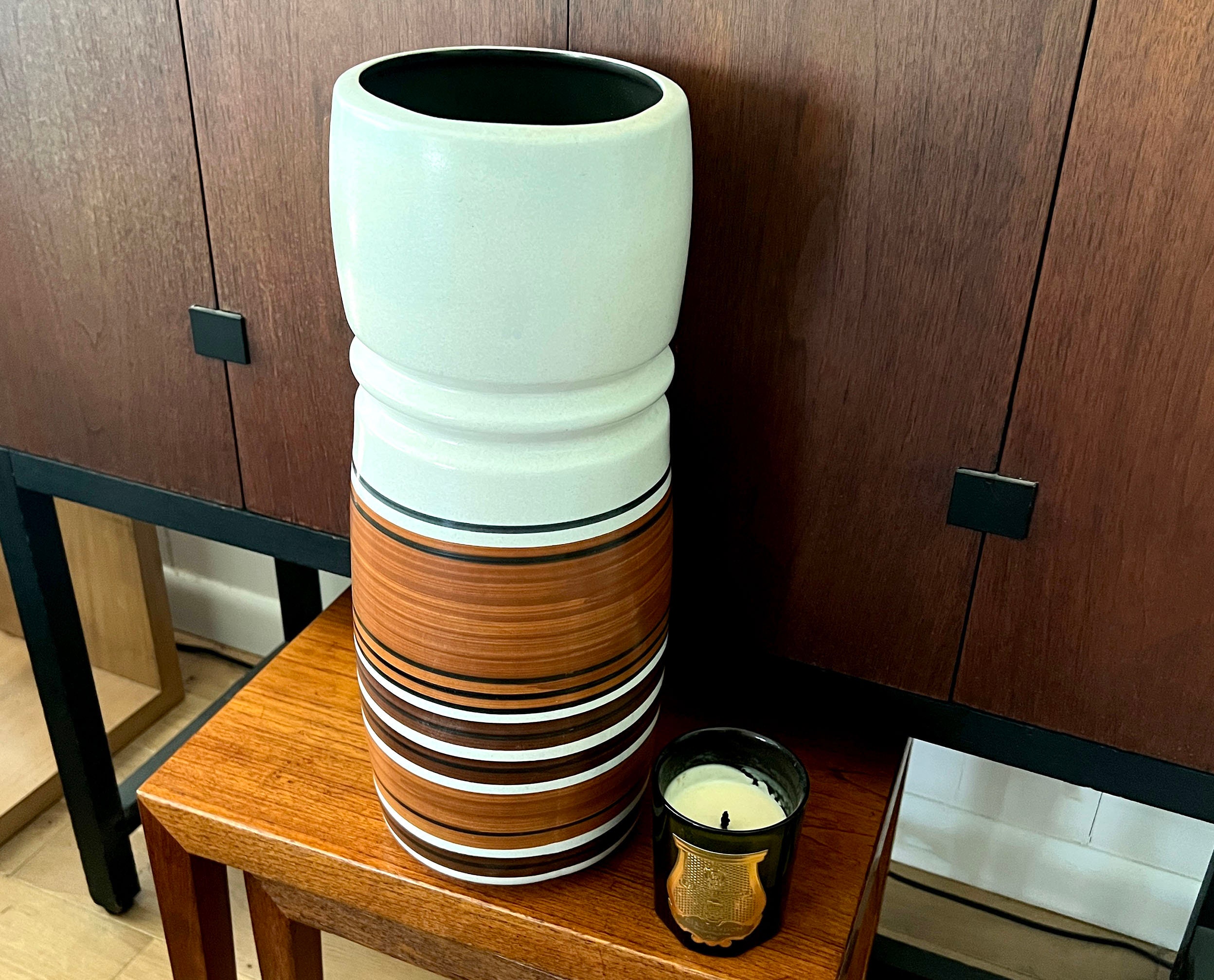 Mid Century Israeli Modern Large Stoneware Vase by KAH for Lapid - Etsy