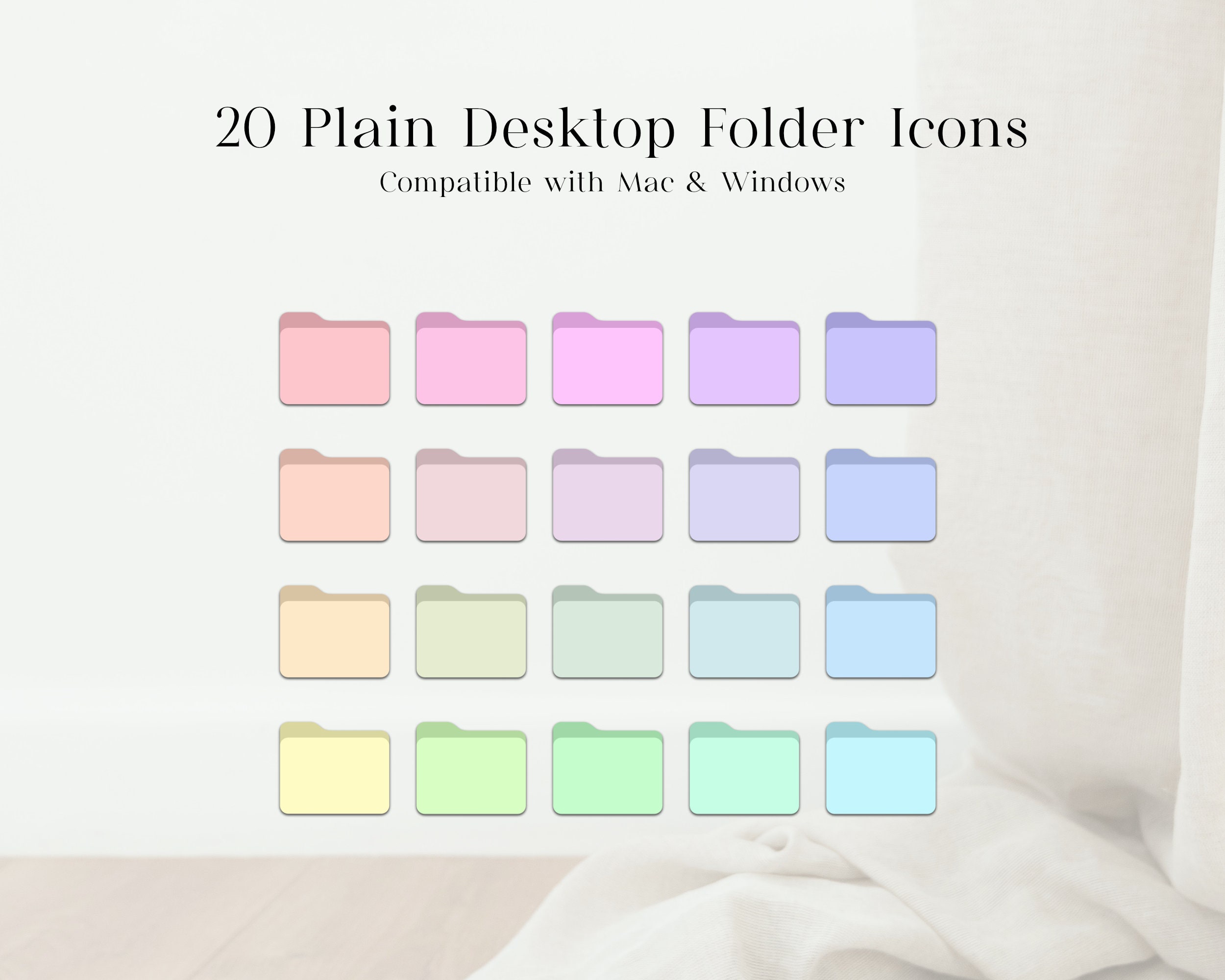 40 Pastel Desktop Folder Icons for Mac & PC | Mac Icons | Windows Icons ...