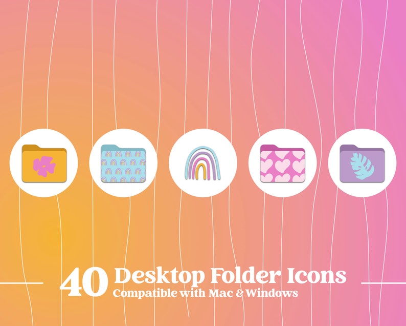 40 Cute Y2K Desktop Folder Icons for Mac & PC Y2K Mac and - Etsy India