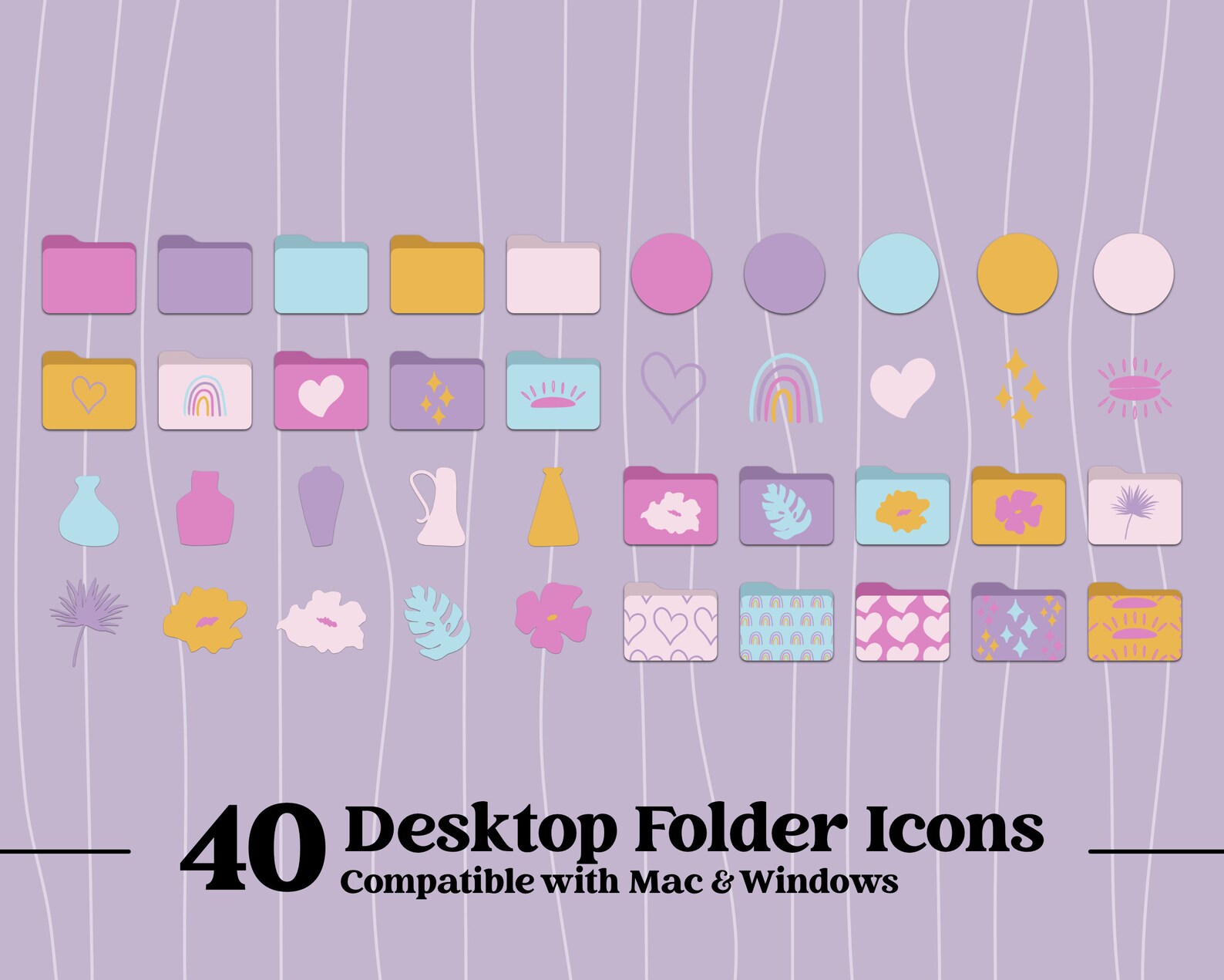 40 Cute Y2K Desktop Folder Icons for Mac & PC Y2K Mac and - Etsy Canada