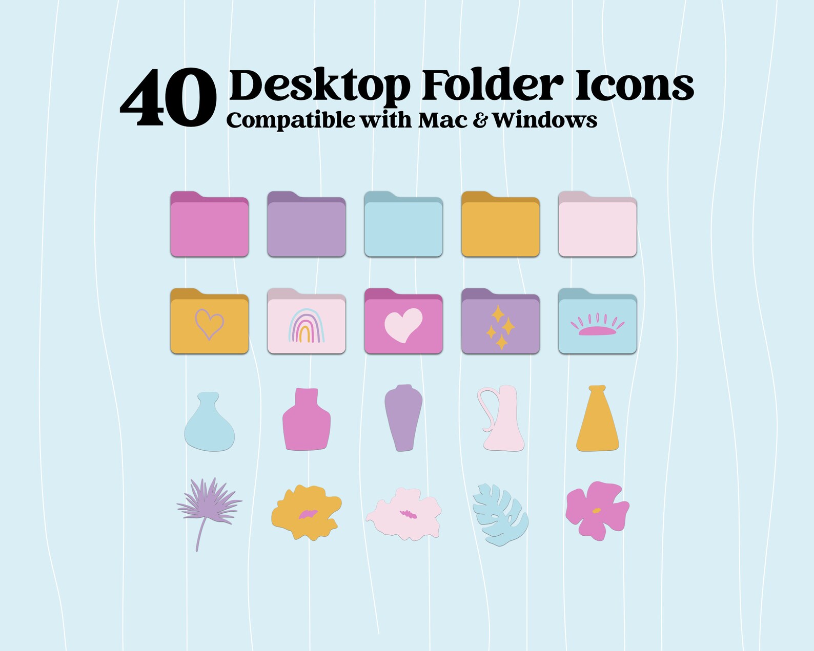 40 Cute Y2K Desktop Folder Icons for Mac & PC Y2K Mac and - Etsy Canada