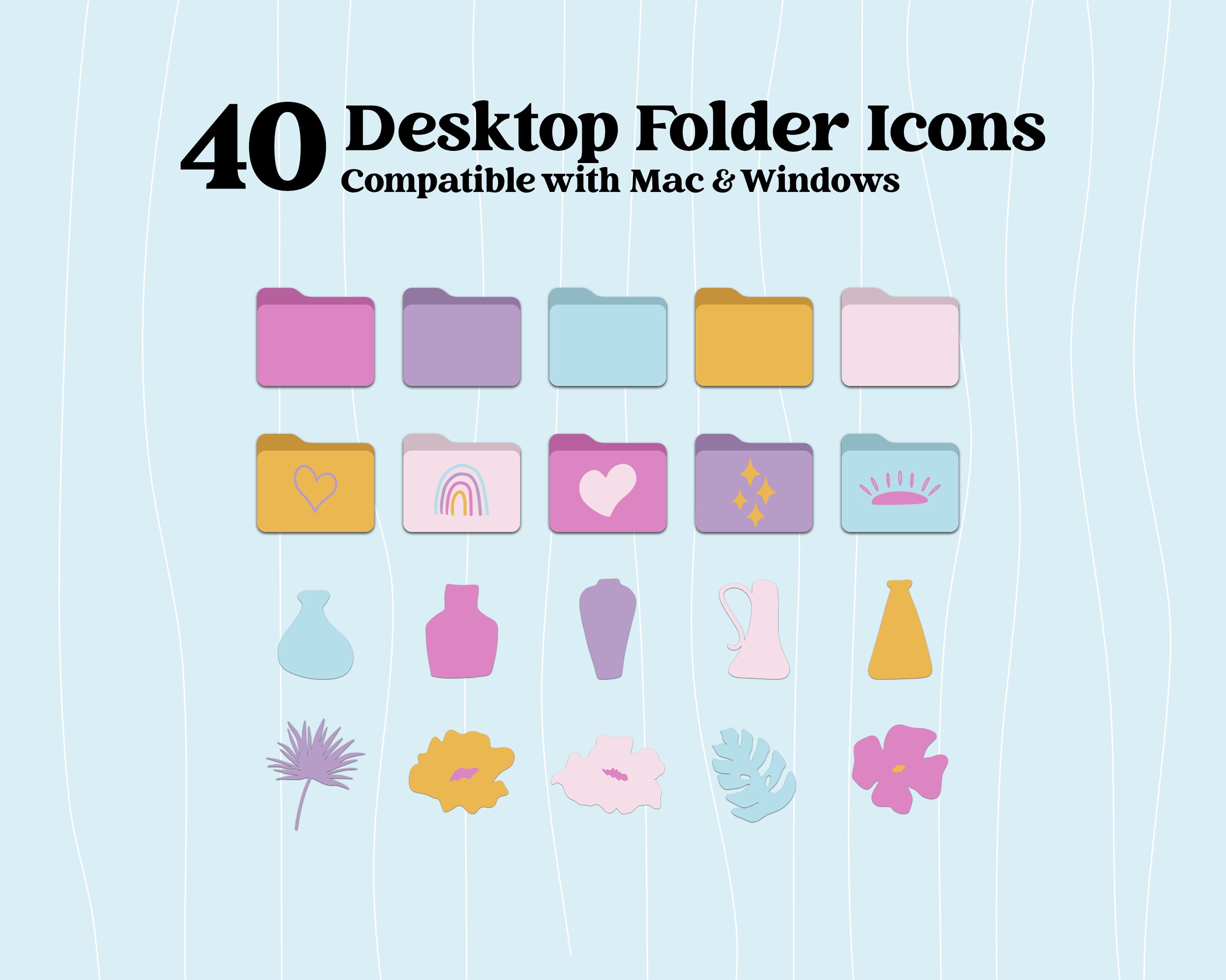 40 Cute Y2K Desktop Folder Icons for Mac & PC Y2K Mac and - Etsy Canada