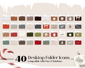 12 NEUTRAL Desktop Folder Icons Mac and Windows, Customizable Icons ...