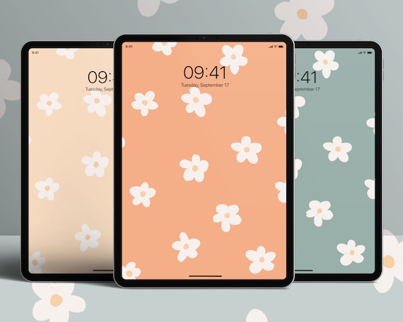 Bundle 3 Daisy Flower Ipad Wallpaper Boho Floral Ipad - Etsy