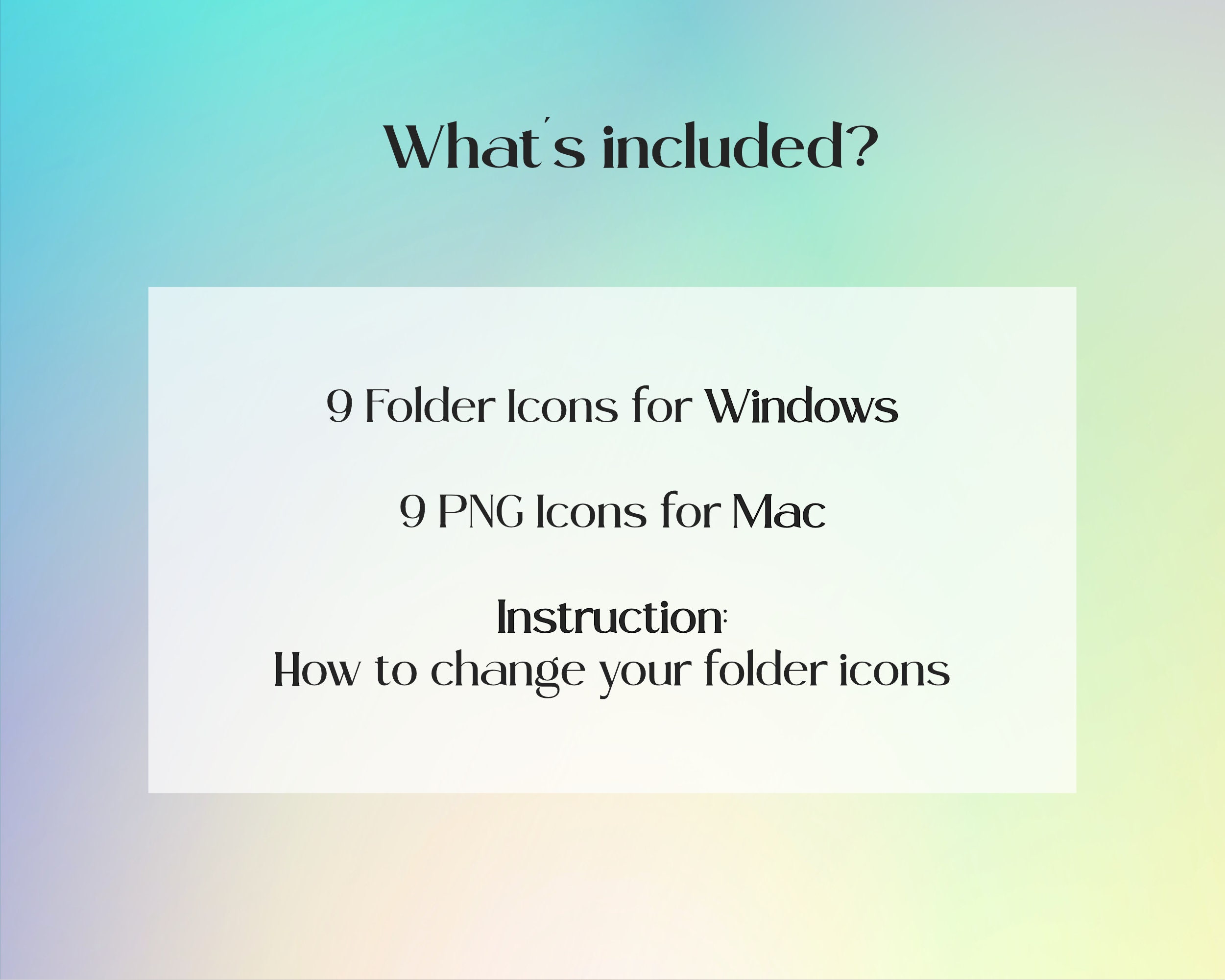 9 Holographic Foil Desktop Folder Icons for Mac & PC | Mac Icons ...