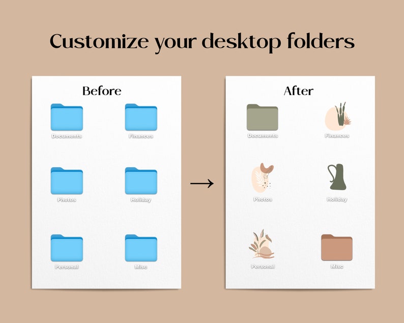 Desktop Organizer Wallpaper & Desktop Folder Icons for Mac and PC | Mac ...