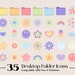 35 Pastel Retro Flower Desktop Folder Icons for Mac & PC | Mac Icons ...