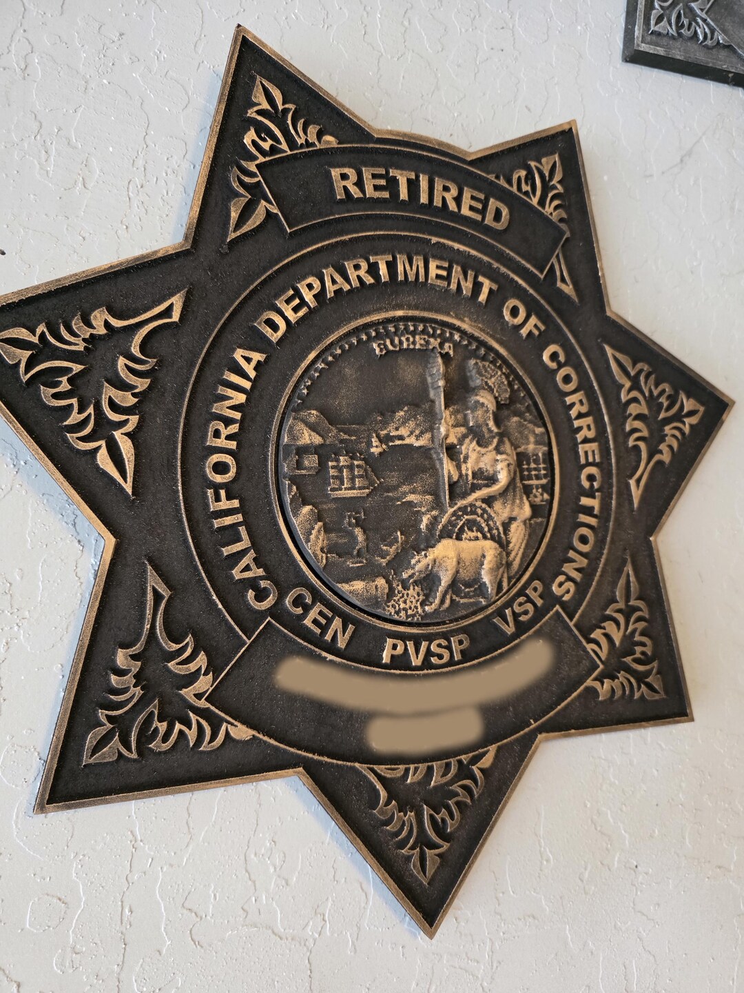 CDCR Retirement/promotional Badge Wall Plaque (3D Details!) - Etsy
