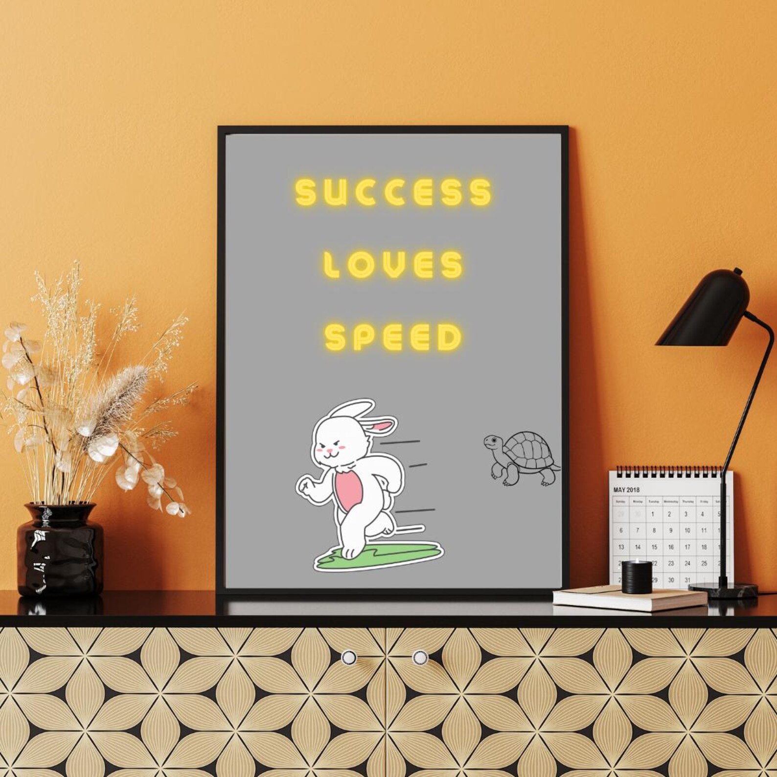 Success Loves Speed | Motivational Wall Art | Hustle & Grind Quote ...