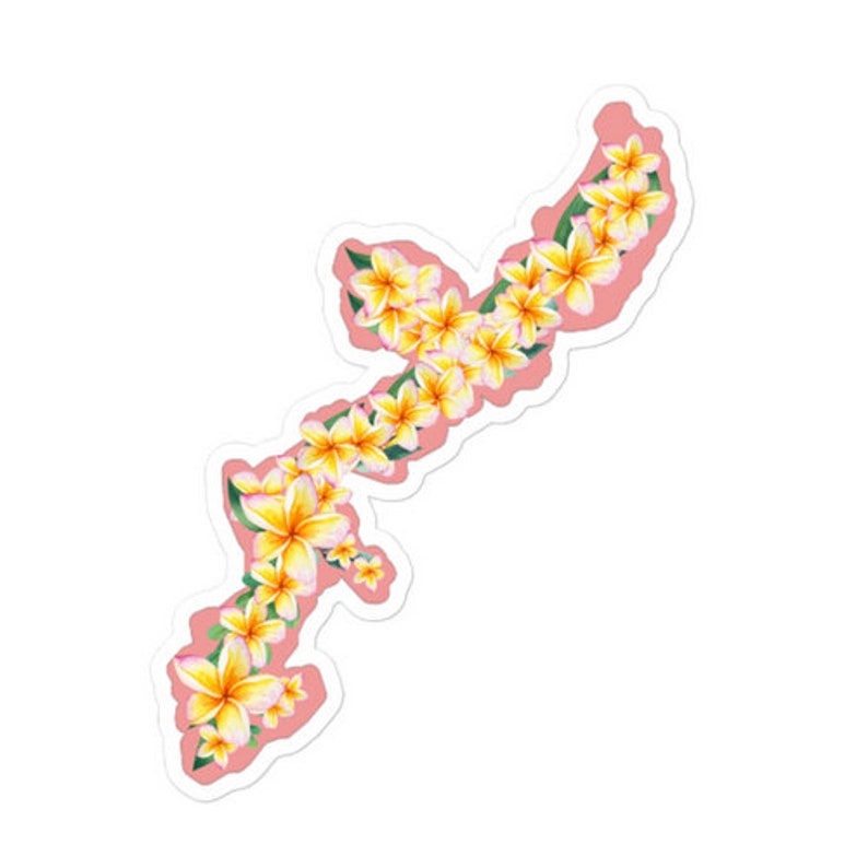 Okinawa Plumeria Sticker Okinawa Waterproof Sticker Okinawa - Etsy