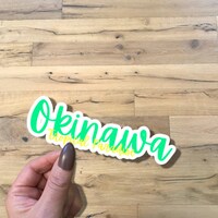 Okinawa Map Waterproof Sticker, Smartphone Decal, Laptop Decal, Travel ...