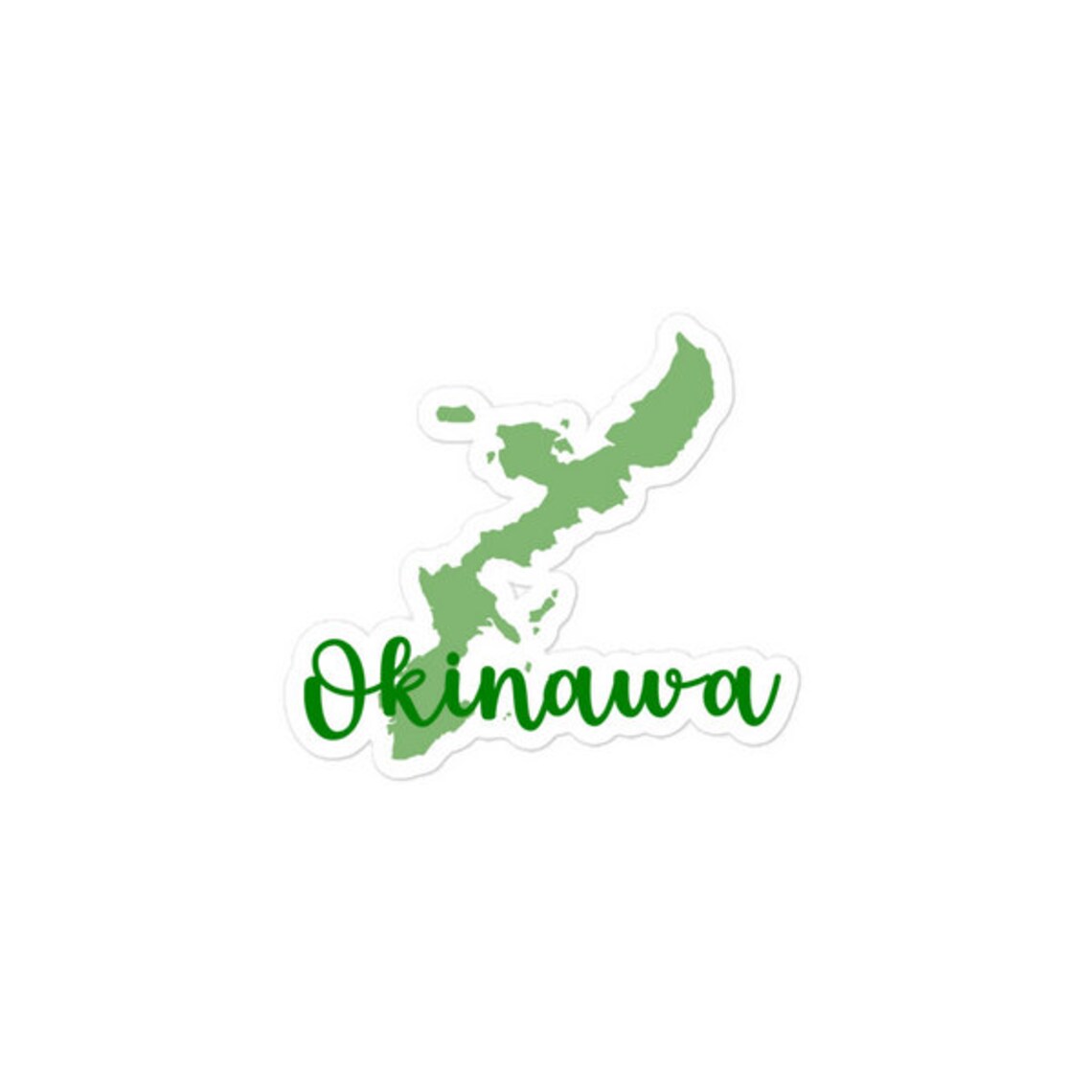 Okinawa Map Waterproof Sticker, Smartphone Decal, Laptop Decal, Travel ...