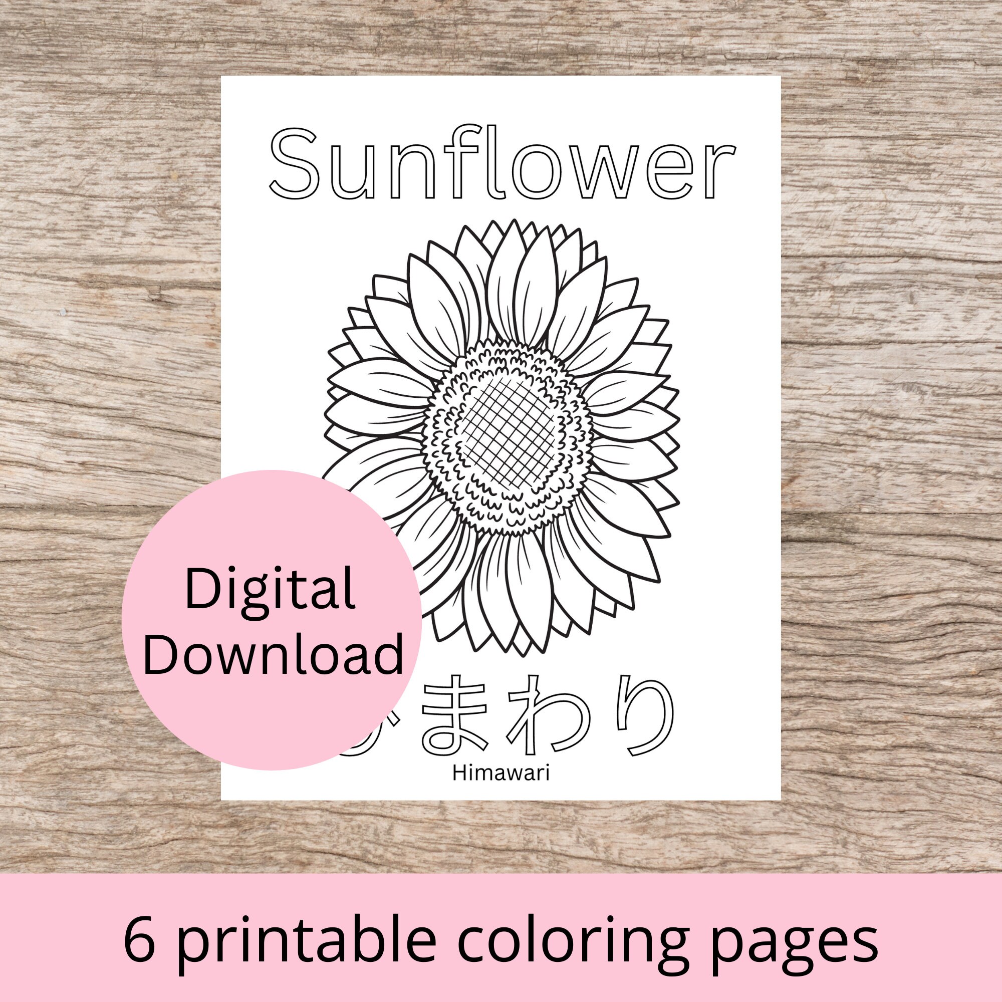 Flower Coloring Pages for All Ages, 6 Flower Coloring Pages With ...