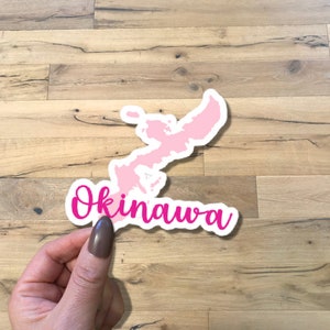 Okinawa Map Waterproof Sticker, Smartphone Decal, Laptop Decal, Travel ...