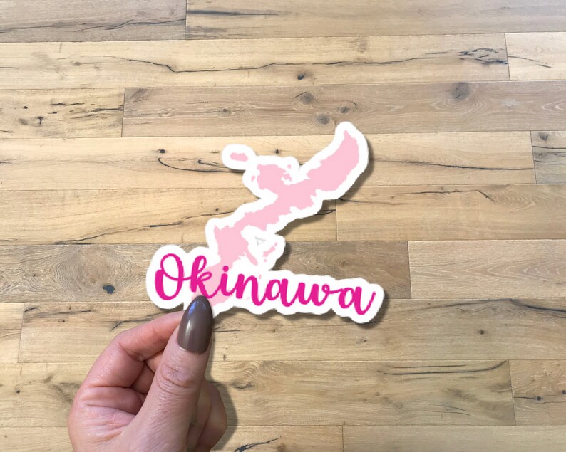 Okinawa Map Waterproof Sticker, Smartphone Decal, Laptop Decal, Travel ...