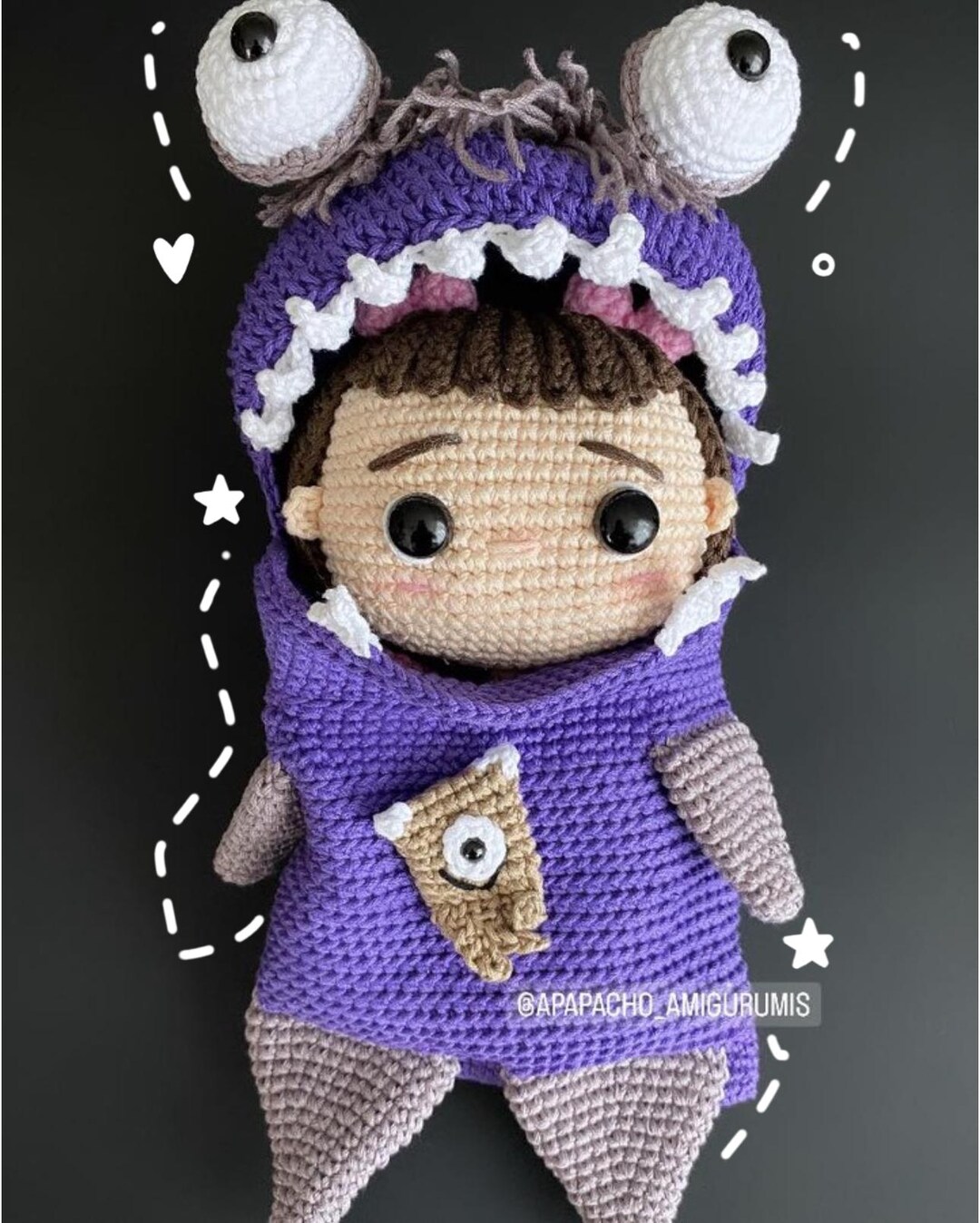 Buu From Monsters Inc. With Crochet Costume and Teddy Bear - Etsy