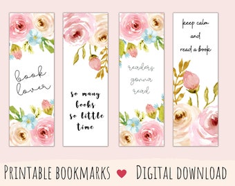PRINTABLE BOOKMARK SET I Cute Kawaii Cat Bookmark Set I Instant ...
