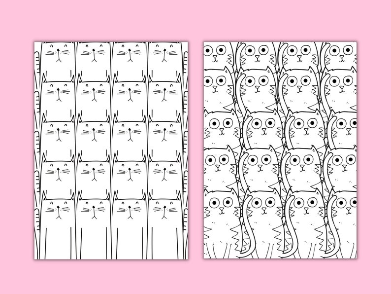 PRINTABLE COLORING PAGES | Kitty Cat Sketches & Drawings | Adult ...