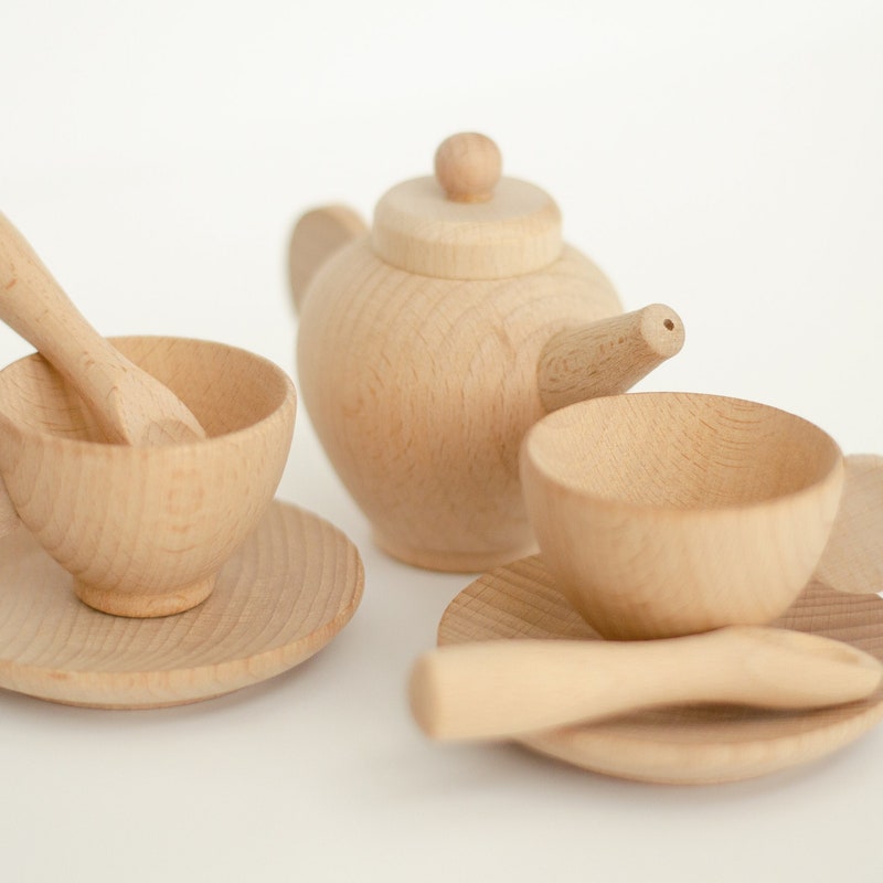 Wooden Tea Set - Etsy