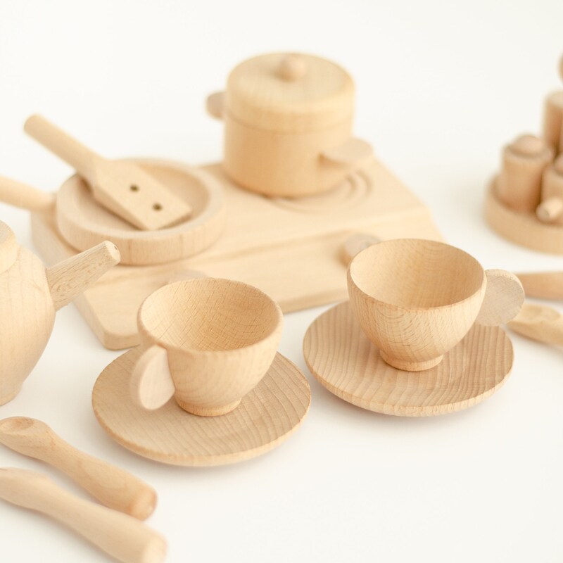 Wooden Tea Set - Etsy