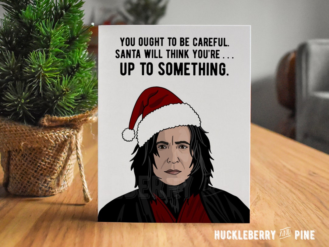 Funny Wizard "up to Something" Christmas Card, Wizard Christmas Card ...