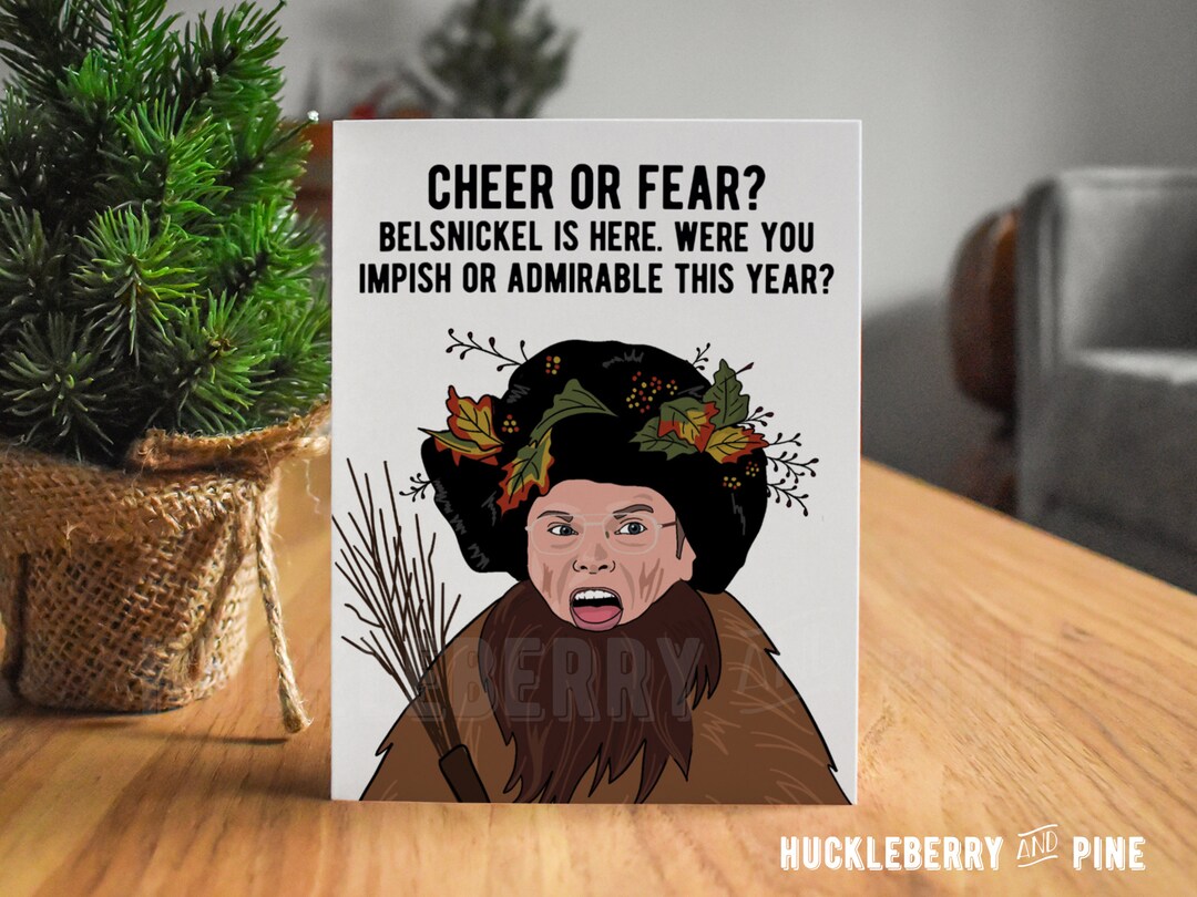 Dwight Belsnickel Christmas Card, Funny Christmas Card, Office, Holiday ...