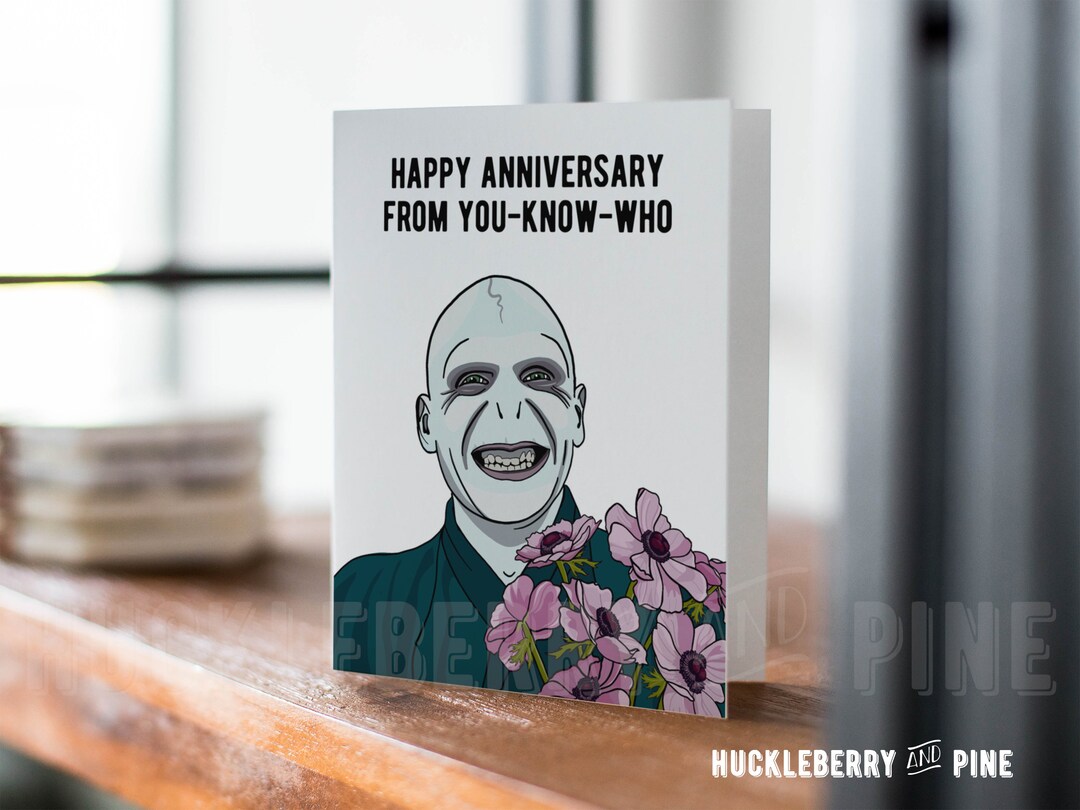 Funny Dark Wizard Anniversary Card, You-know-who Flowers, Funny ...