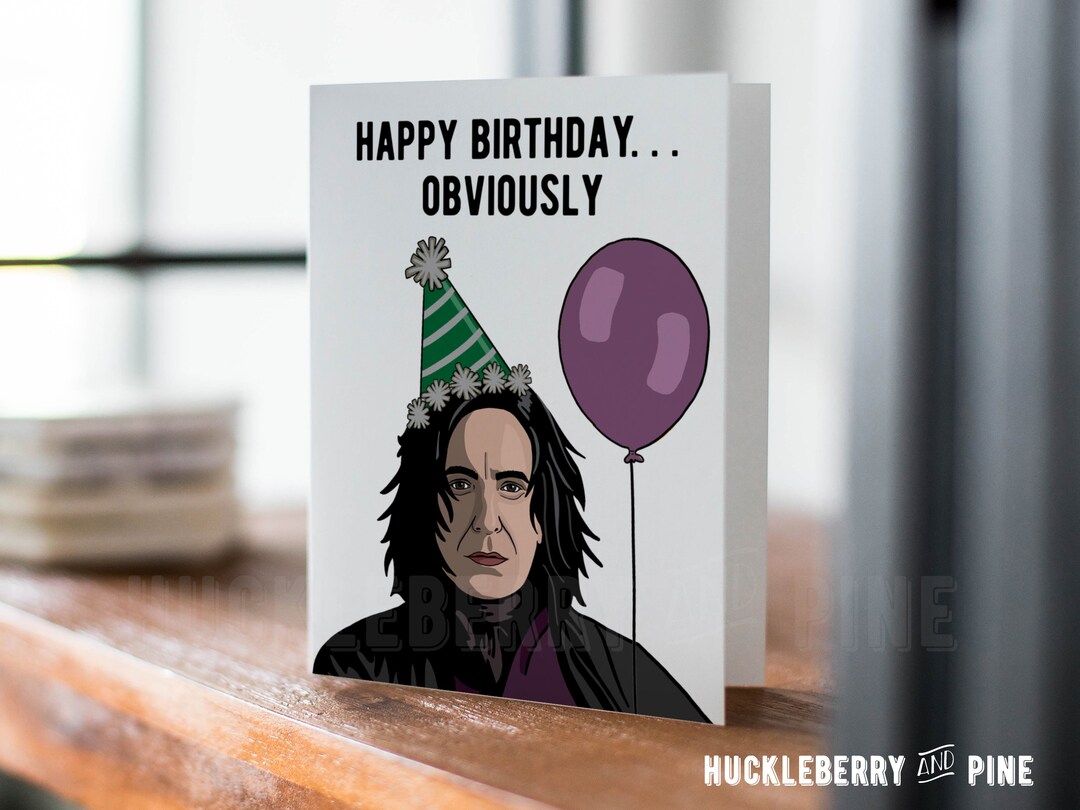 Funny Birthday Card, Happy Birthday, Wizard, Card for Fan, Pop Culture ...