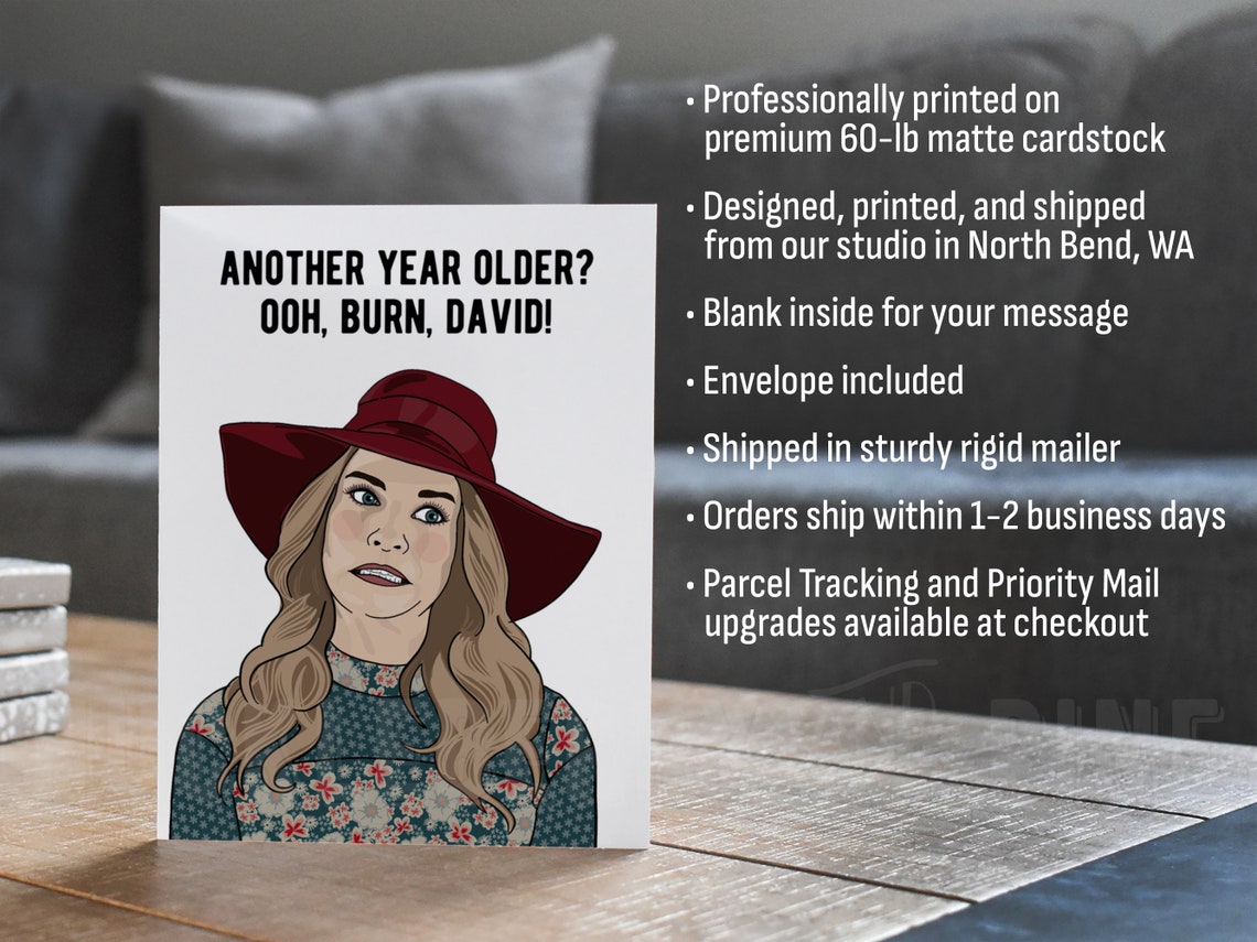 Alexis Birthday Card, Ooh Burn David Card, Alexis Rose, Schitt's Creek ...