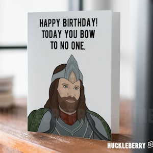 Ranger Birthday Card, "bow to No One" Greeting Card, Fantasy Movie Card ...